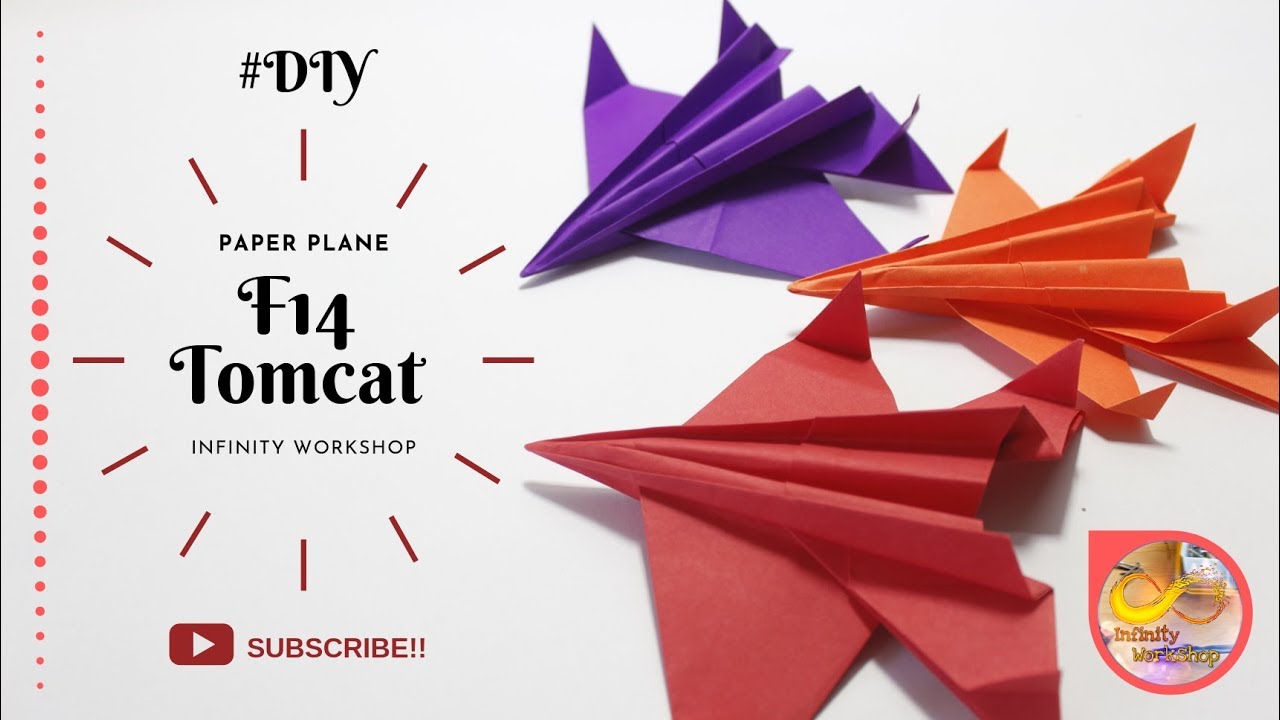 🔥🔥How to make a Paper Plane (F14 Tomcat in origami style) - YouTube