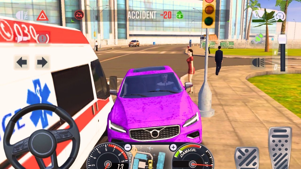 Purple Driver🚖 👮‍♂️⭐️ Taxi Sim 2023 - Car Games 3D Android iOS Gameplay ...