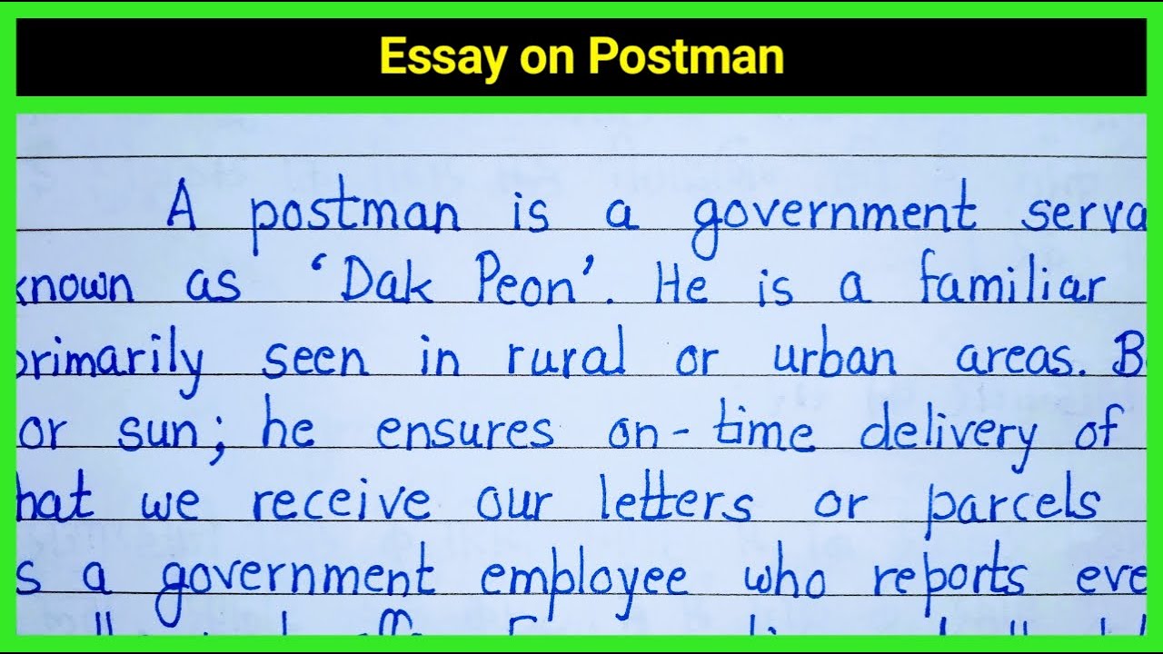 Essay on Postman in English || Paragraph on Postman in English || # ...
