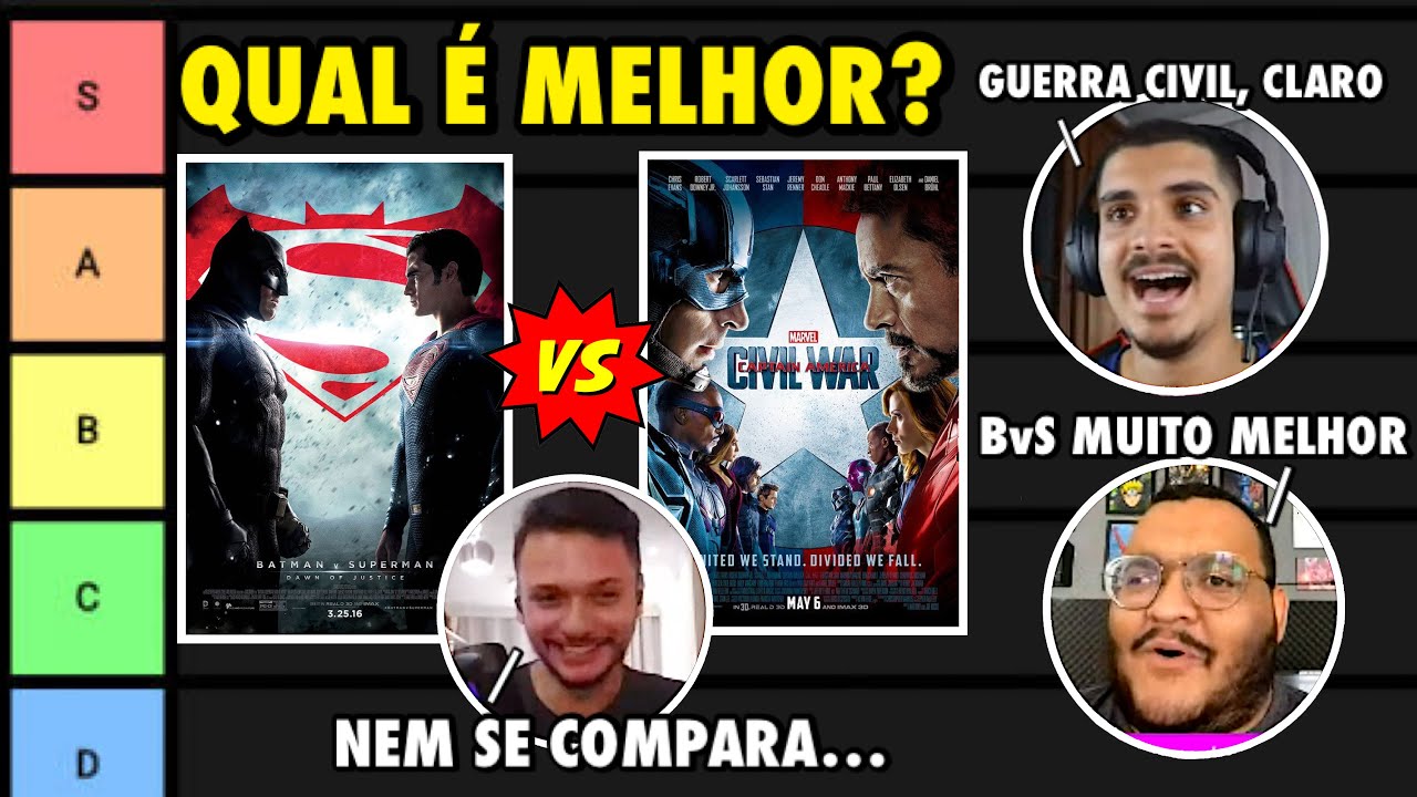 RANKEANDO + FILMES MARVEL E DC (2011 - 2016) | COM IGOR DCNAUTA E GUI FELIX - YouTube