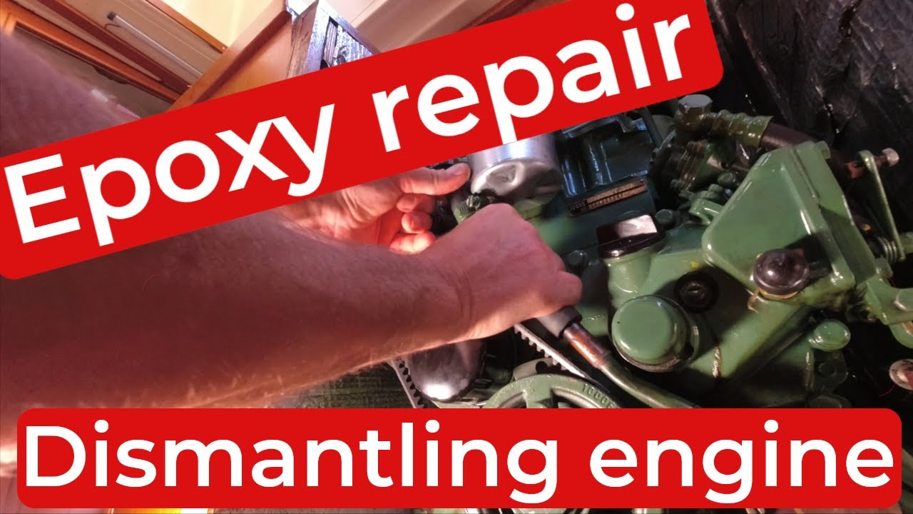 Quick epoxy repair and the start of dismantling the engine - YouTube