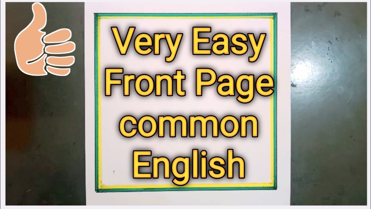 Front page for english/ front page for english project/ front page for ...