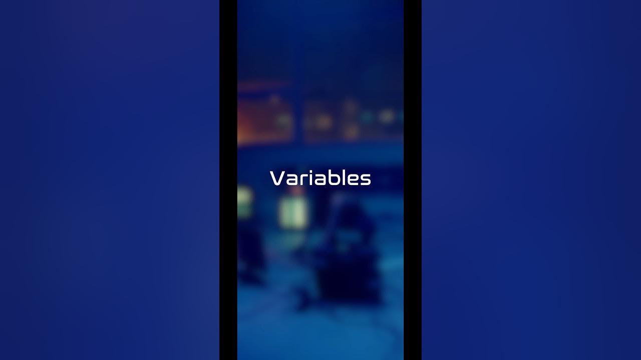 Variables | programming - YouTube