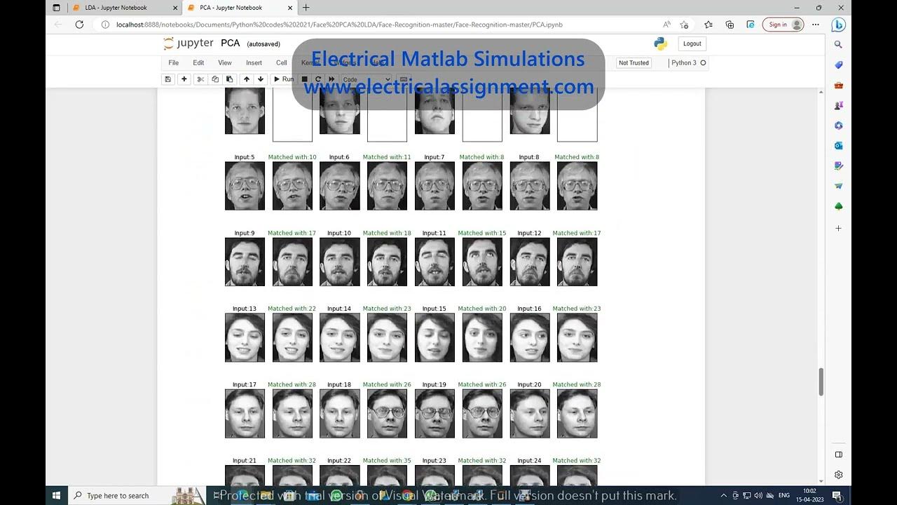 Python code for face recognition LDA - Face recognition using PCA and LDA - YouTube