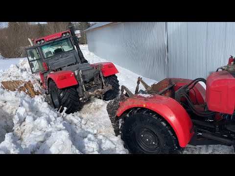 КИРОВЕЦ К-525 или ДТ75, кто вытащит КИРОВЕЦ К-739? Эвакуация трактора.