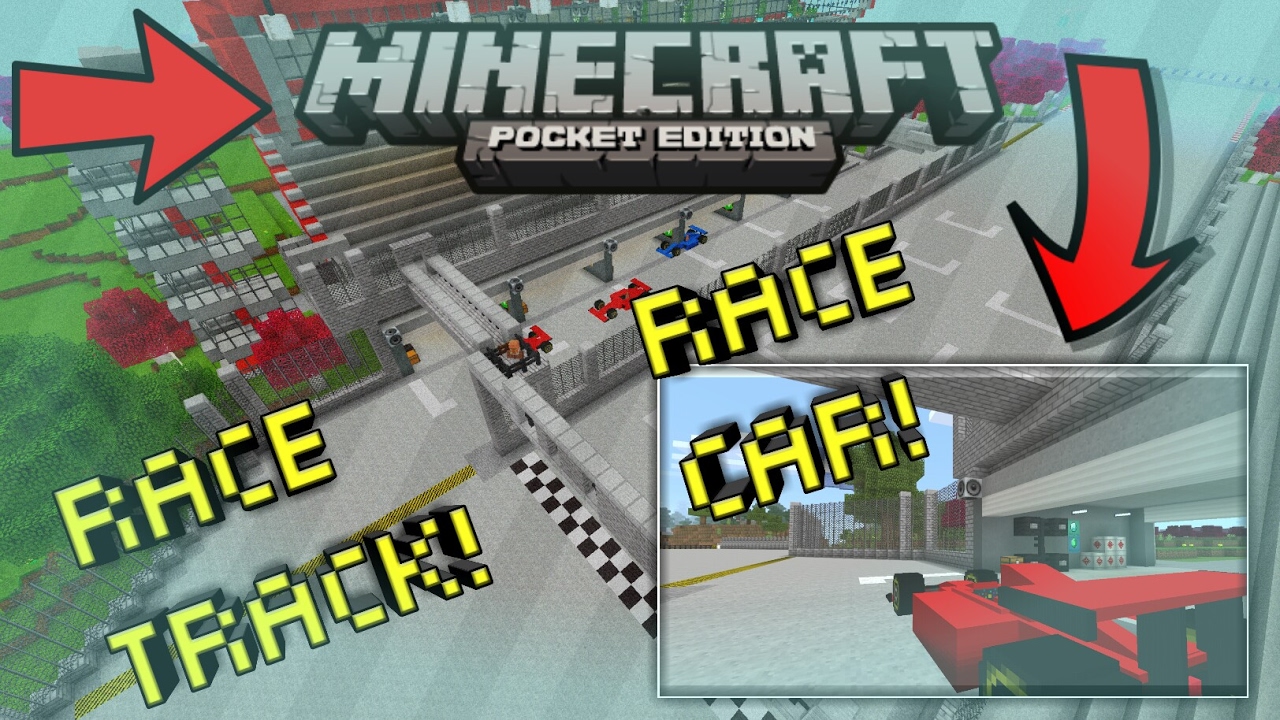 MinecraftPE//REAL LIFE'S RACE CAR AND RACE TRACK IN MCPE! - MCPE 1.0.5 ...