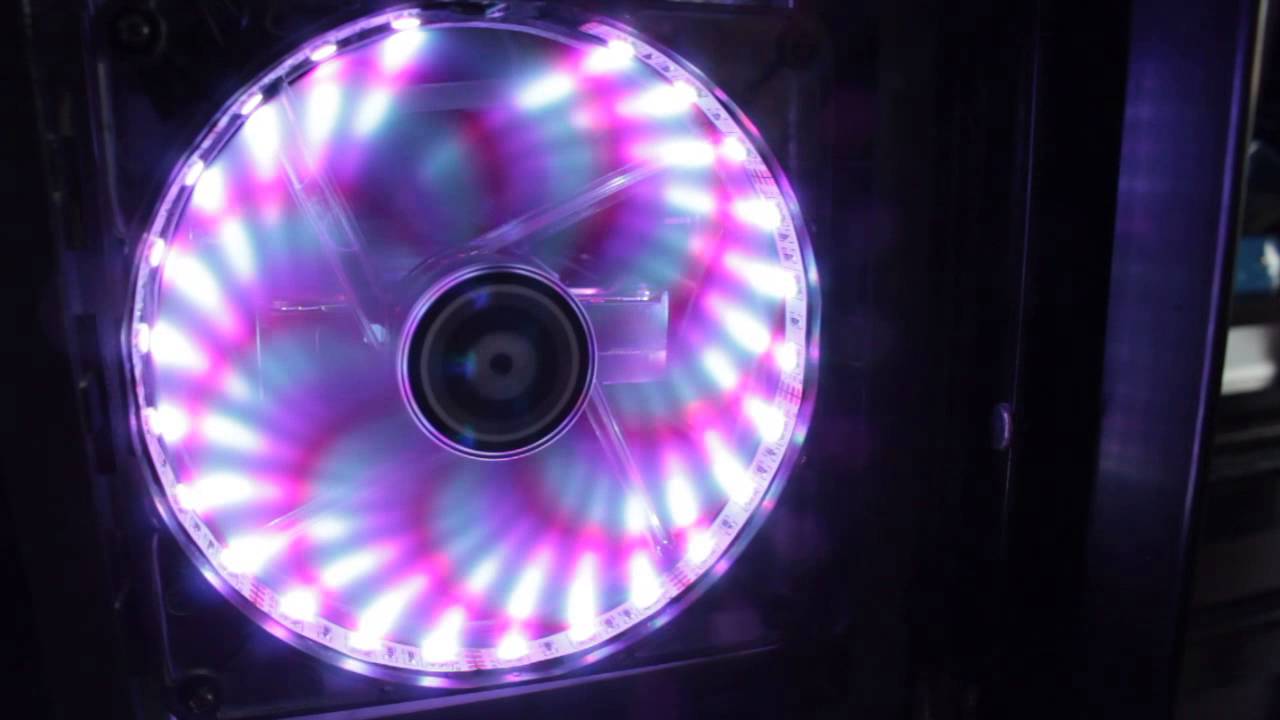 RGB led strip fan Test #2: Color Splitting - YouTube