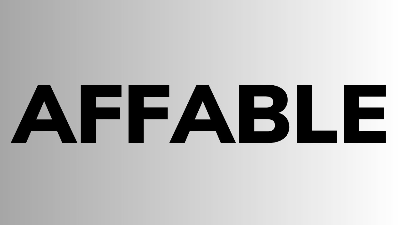 Affable || English Vocabulary & Pronunciation || Interactive Video ...