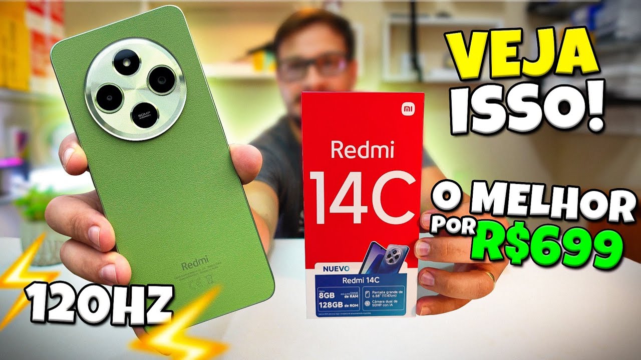 Chegou Redmi 14C - O CELULAR MAIS BONITO e BARATO DA XIAOMI ⚡33W |120Hz ...