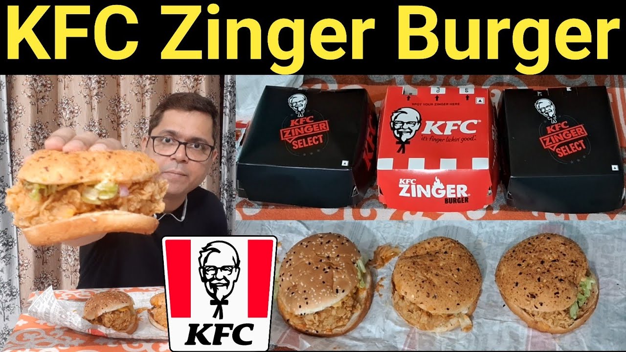 KFC Zinger Burger | Caribbean Zinger Burger | Mexican Zinger Burger ...