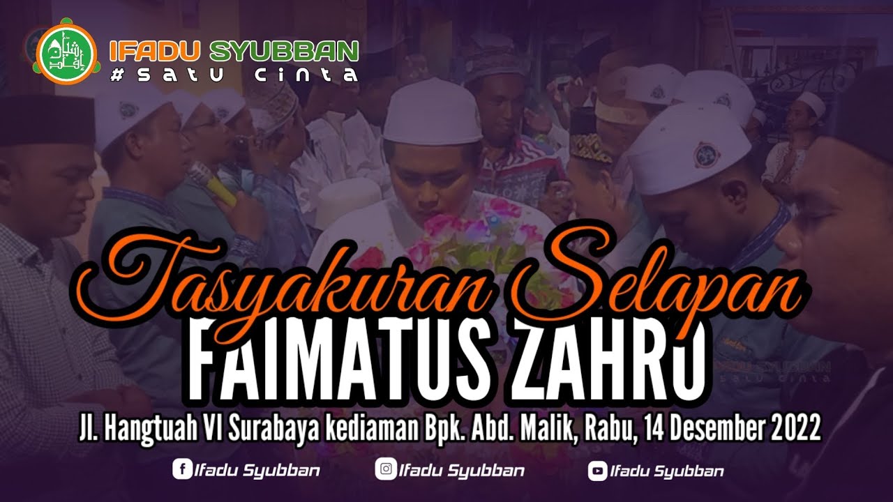 TASYAKURAN | Ananda Fatimatus Zahro Putri Bpk. Moch Irfan | Jl ...