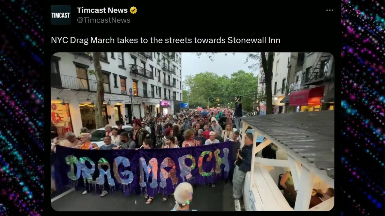 NYC Drag Marchers chant "we’re here, we’re queer, we’re coming for your ...