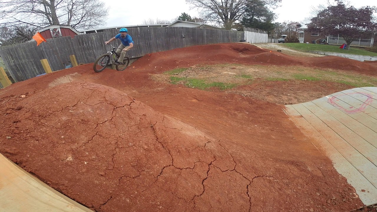 Tiny Backyard Pump Track - YouTube