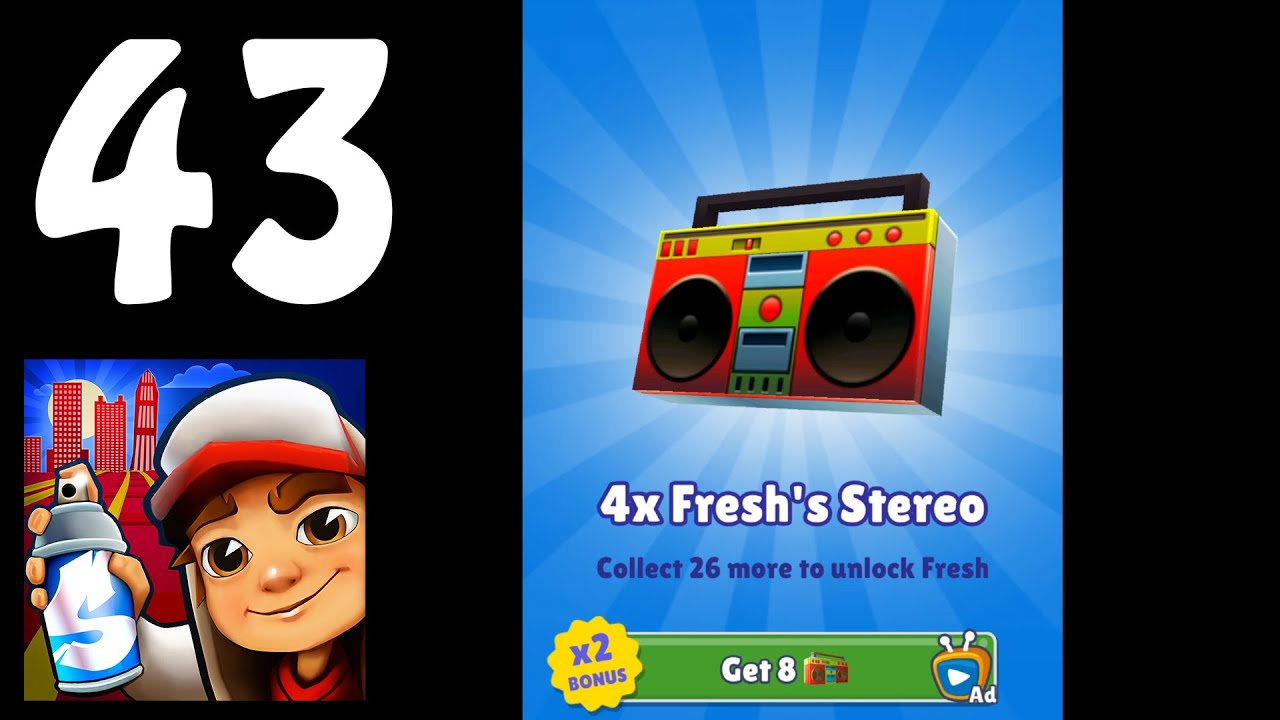 Subway Surfers - Fresh's Stereo - Gameplay Walkthrough Part 43 (Android ...