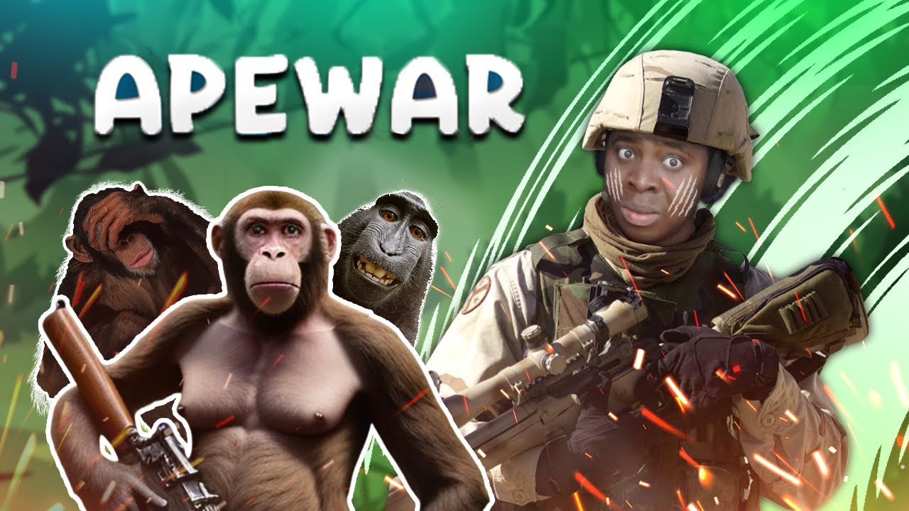 I'm in Monkey Warfare 🐵 Ape Wars Funny Gameplay!!!😂😂 - YouTube