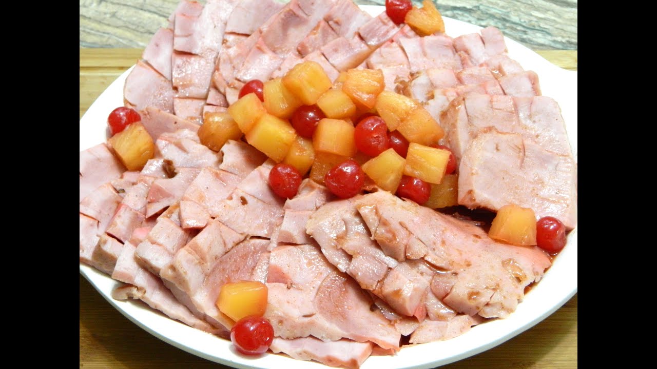 Puerto Rican style Jamon con Piña or Baked Ham with Pineapple - YouTube