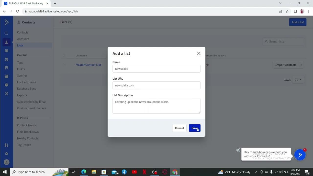 How to Create a List in ActiveCampaign 2023? - YouTube