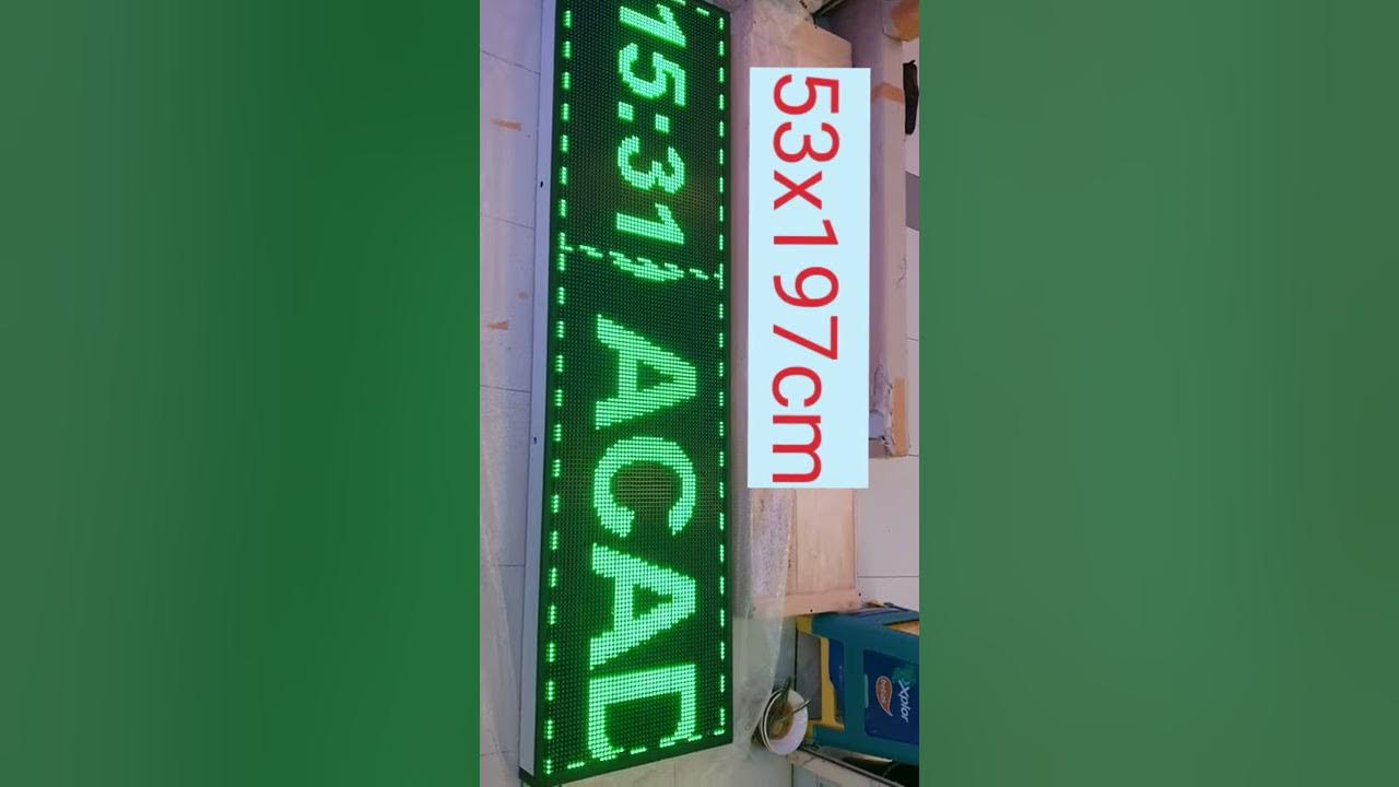 Running text p10 outdoor - YouTube