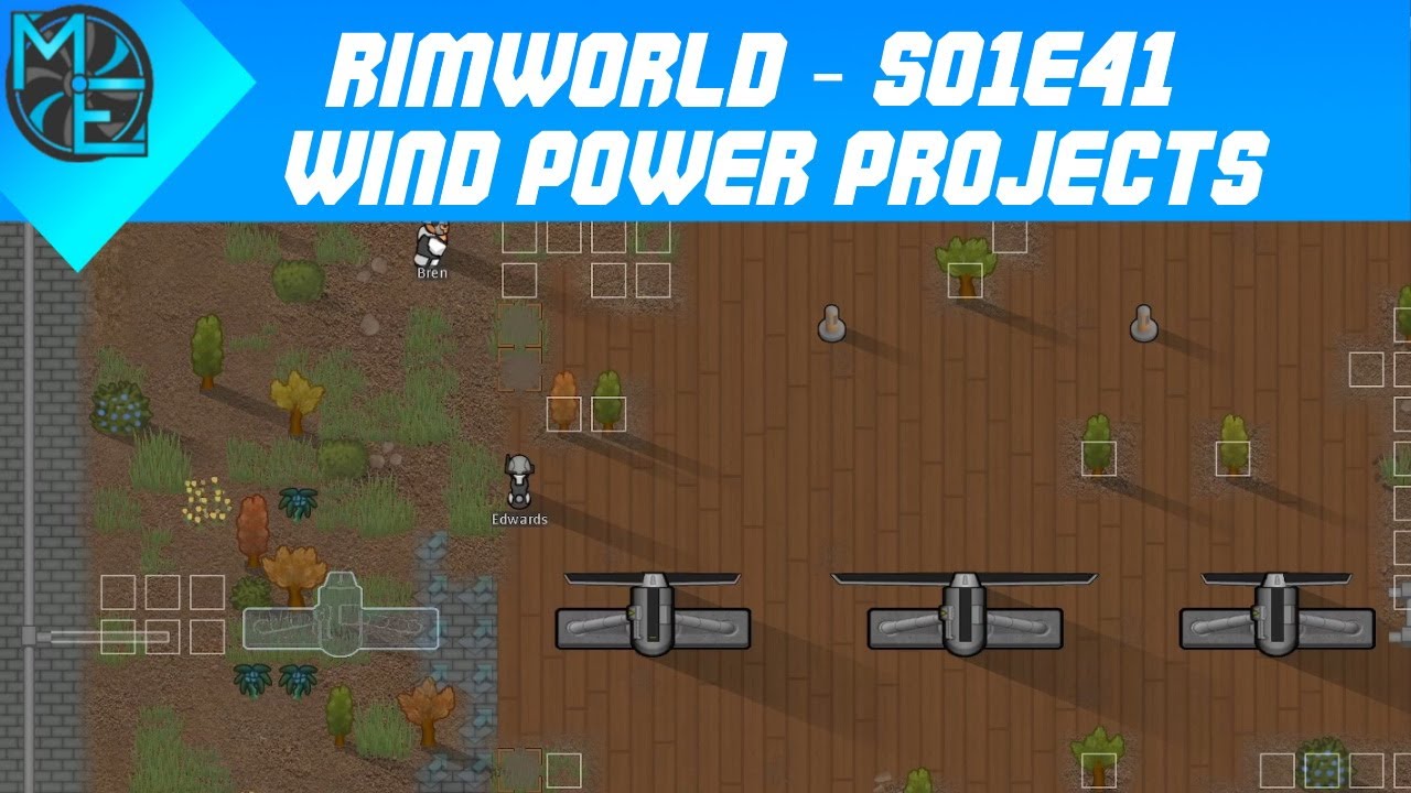 Rimworld Base Designs Wind Turbines Creating Worker NPCs Using