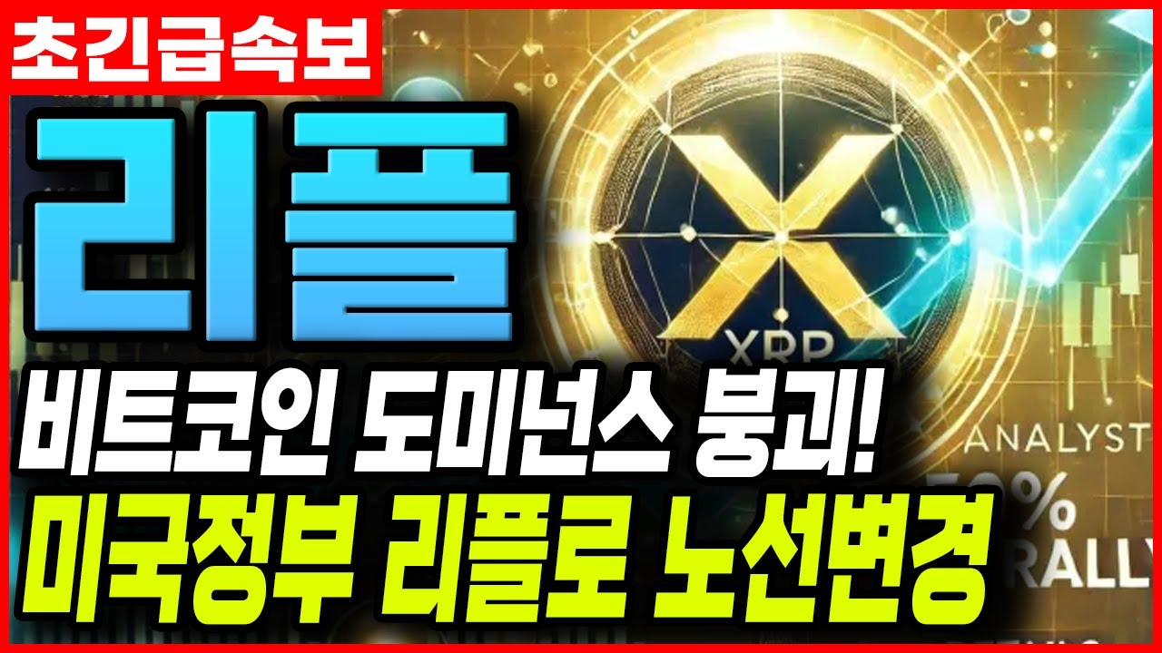리플전망 미정부 전략자산에 비트코인 제치고 리플선정 업비트시황 코인시황 급등코인추천 리플대응 Youtube