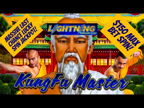 I HAD A MAX BET LUCKY CHANCE SPIN on LIGHTNING DOLLAR LINK KUNG FU MASTER and THIS HAPPENED ...