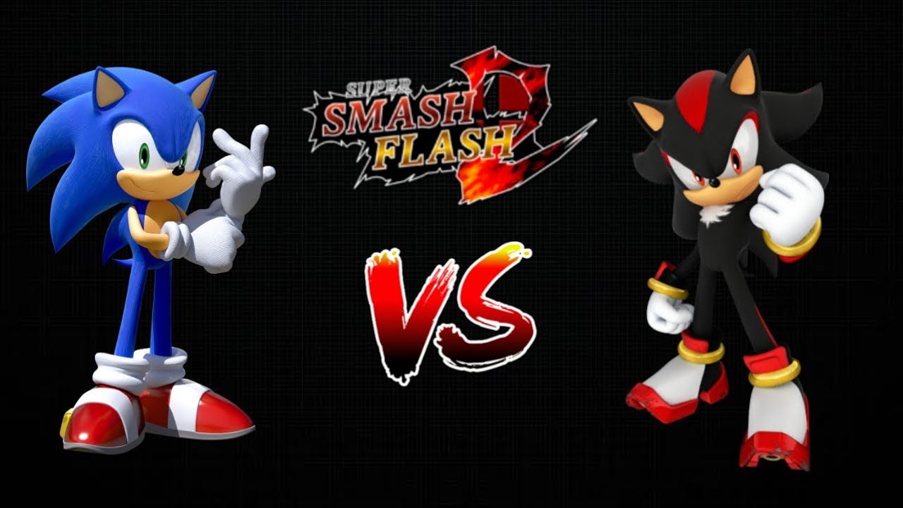SONIC vs SHADOW | SUPER SMASH FLASH 2 - YouTube