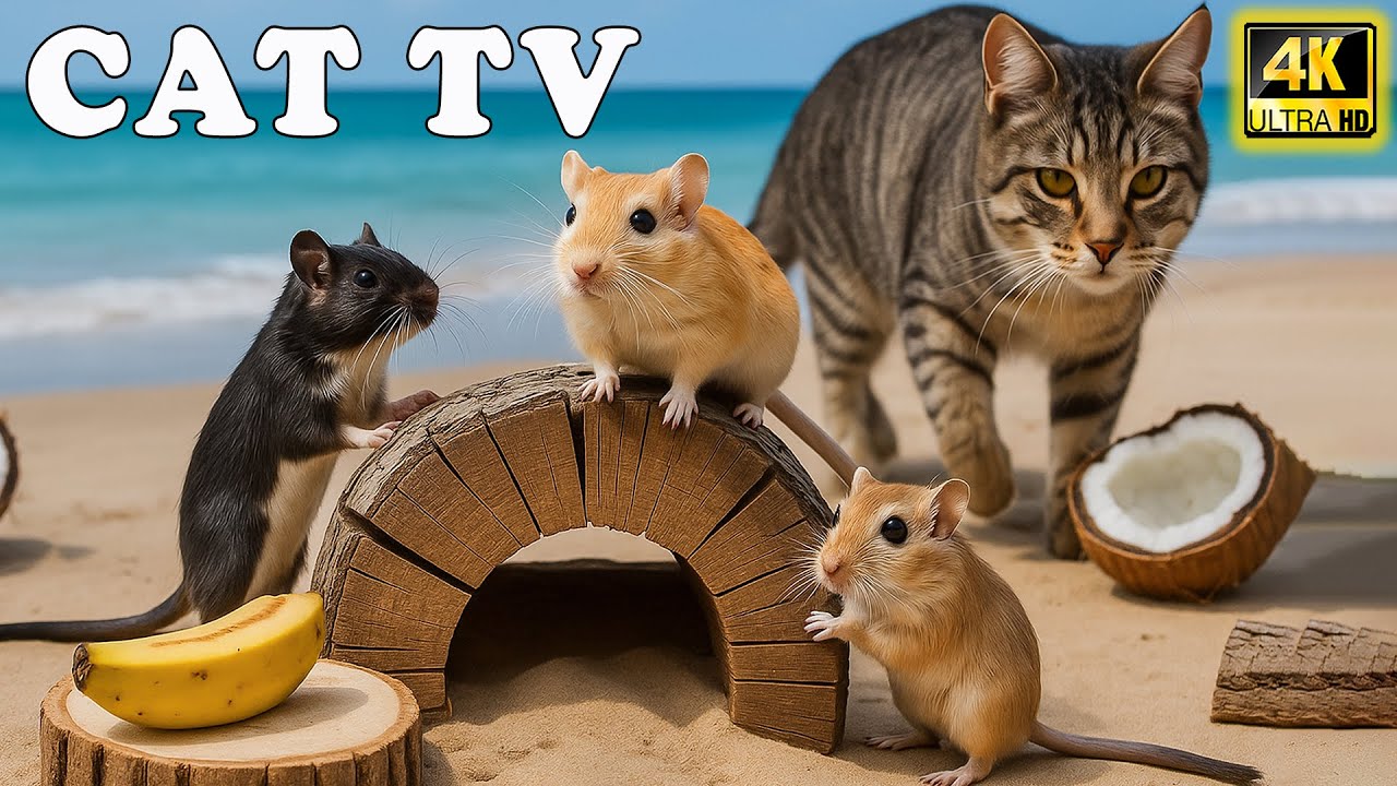 Cat Videos for Cats When Home Alone😻Real Mice Playing in Colorful Maze🐾 ...