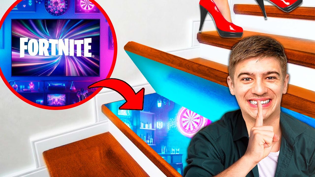 I BUILT A SECRET GAMING ROOM ! - YouTube