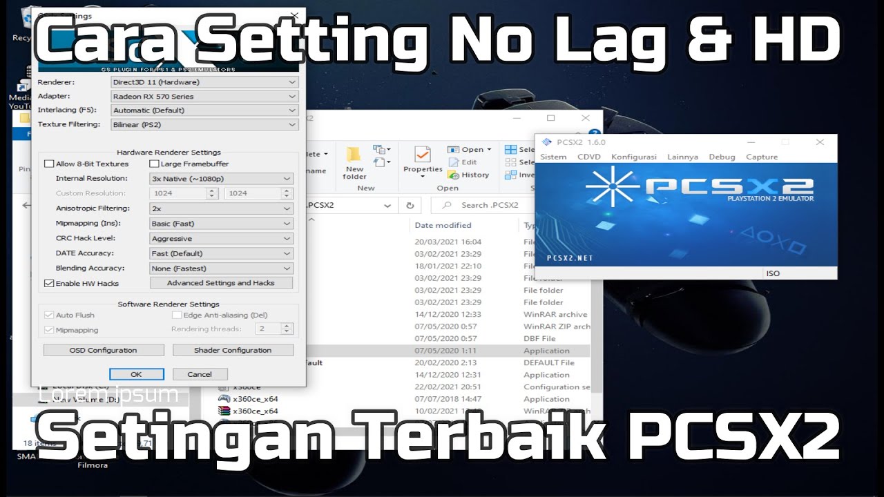Tutorial Cara Setting PCSX2 1.6.0 Tanpa Lag Dan HD - YouTube