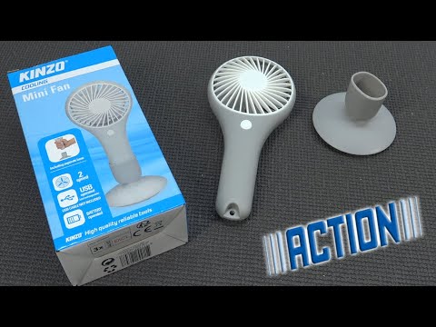 Kinzo Portable Hand USB Ventilator .. van de Action ! - YouTube