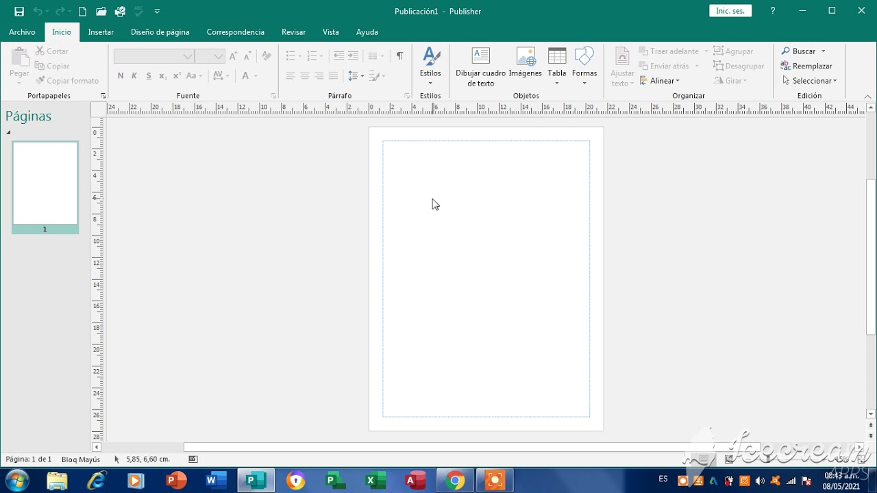 CLASE 1 DE PUBLISHER PANTALLA PRINCIPAL - YouTube