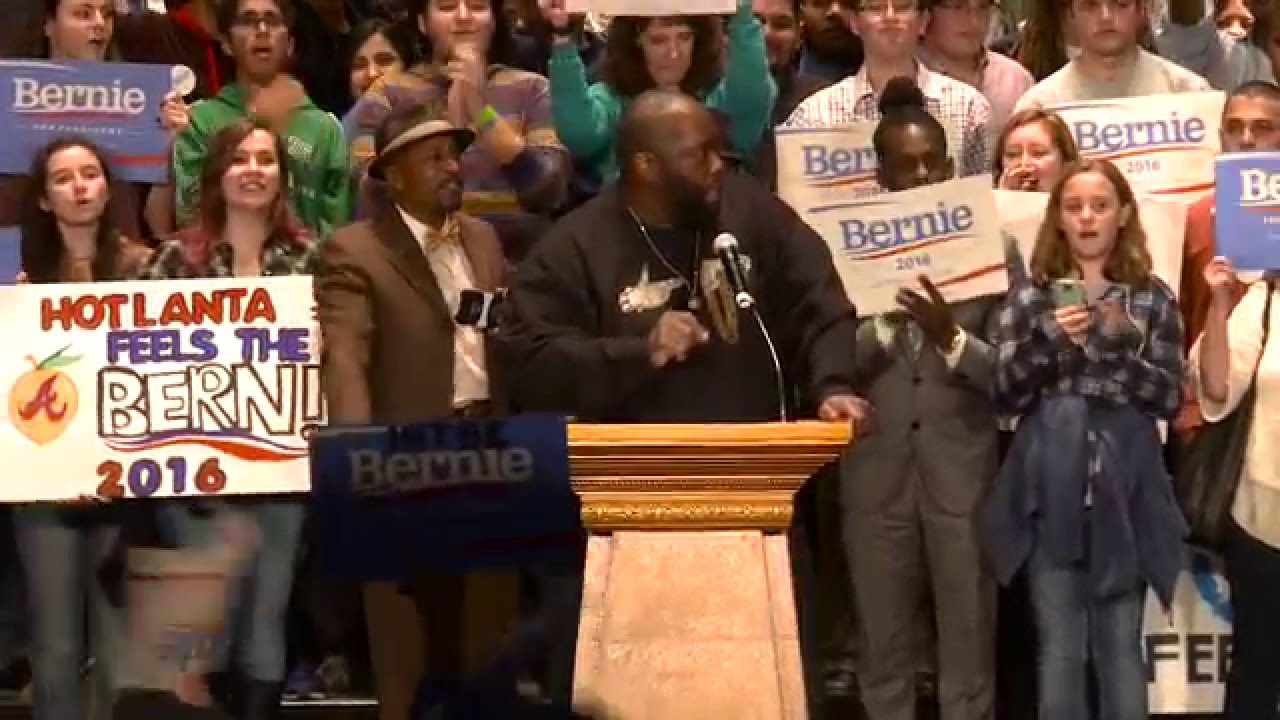 Killer Mike Introduces Bernie Sanders in Atlanta - YouTube