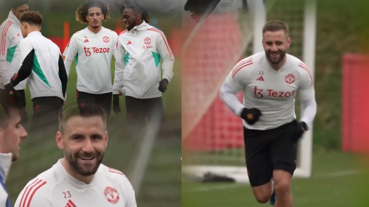 {video} Luke Shaw RETURNS to Man United training today at Carrington 🔥 ...