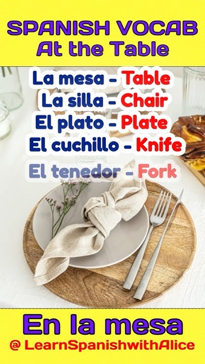 Essential Spanish Table Setting Vocabulary. #shorts #learnspanish - YouTube