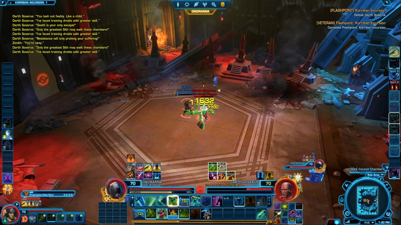 SWTOR / Darth Soverus veteran mode solo lvl70 - YouTube