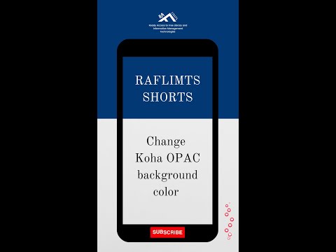 Change Koha OPAC background color - YouTube