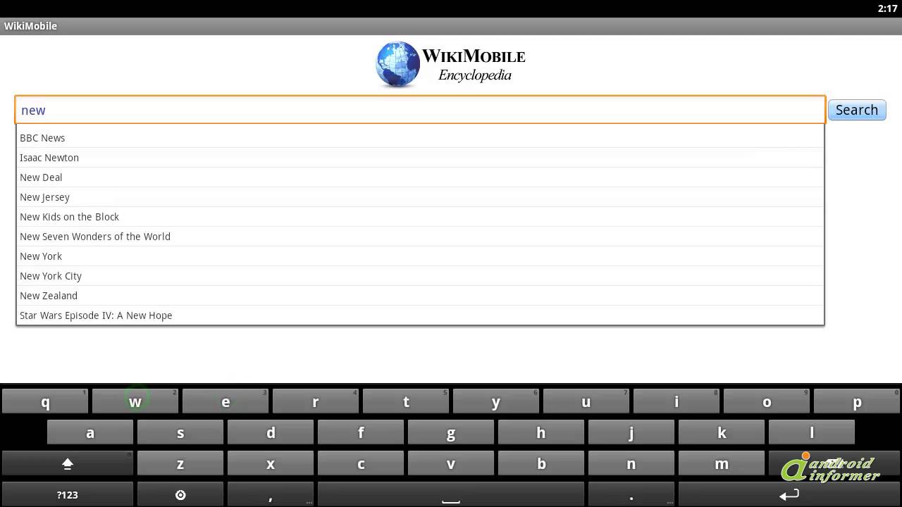 WikiMobile (Wikipedia Browser) quick demo - YouTube