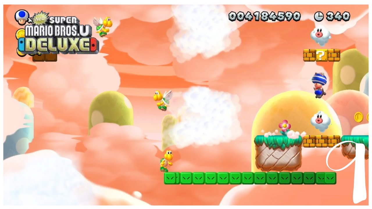 New Super Mario Bros U Deluxe Ep9 - Des nuages qui crachent des nuages ...