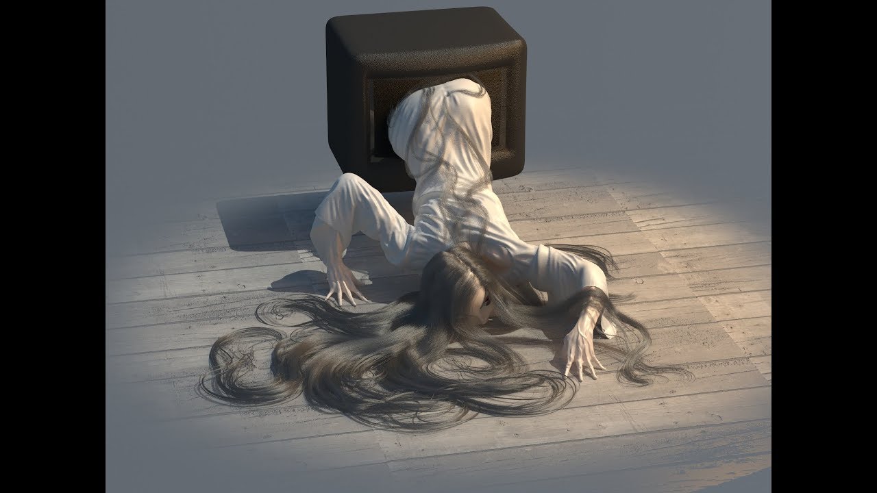 long haired ghost lady from "the ring" - YouTube