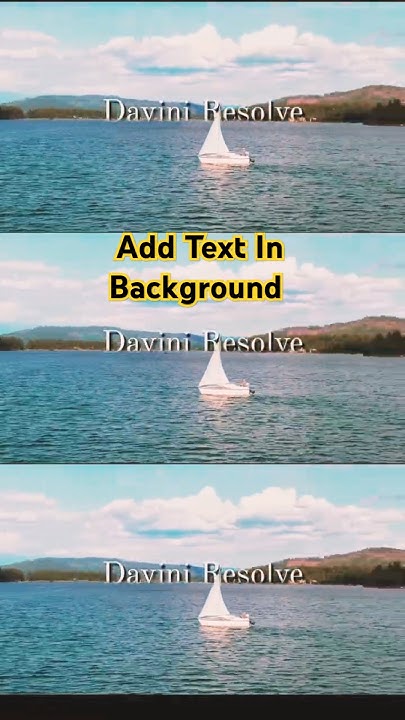 Add Background TEXT to ANY Object in DaVinci Resolve! - YouTube