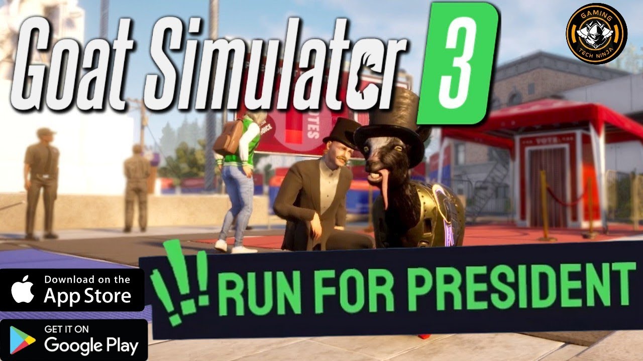 goat simulator 3 gameplay-12 4K run for president mission game with 4k ...