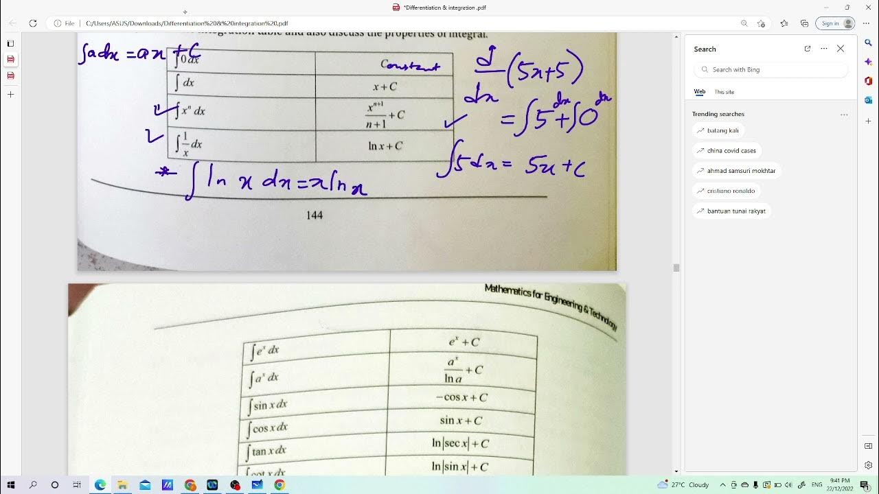 [NEW2022] Integration substitution, by part and tabular method - YouTube
