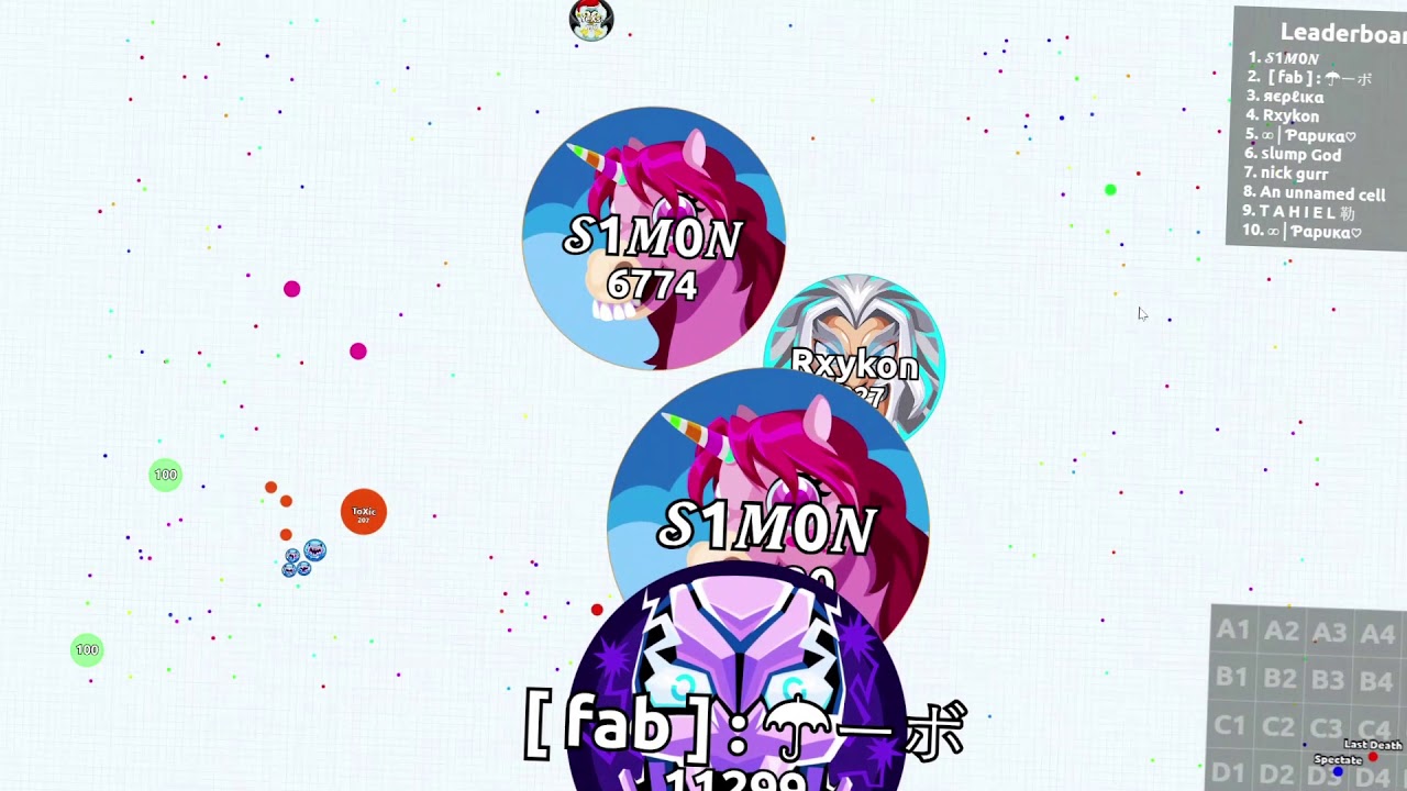 The Galaxy - Agar.io! Liada equipo de 4 vs 2 - YouTube