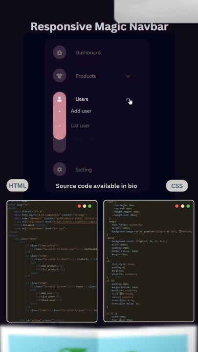 Responsive Magic Navbar Coding Html Htmlcssjavascript Css Webdesign Youtube