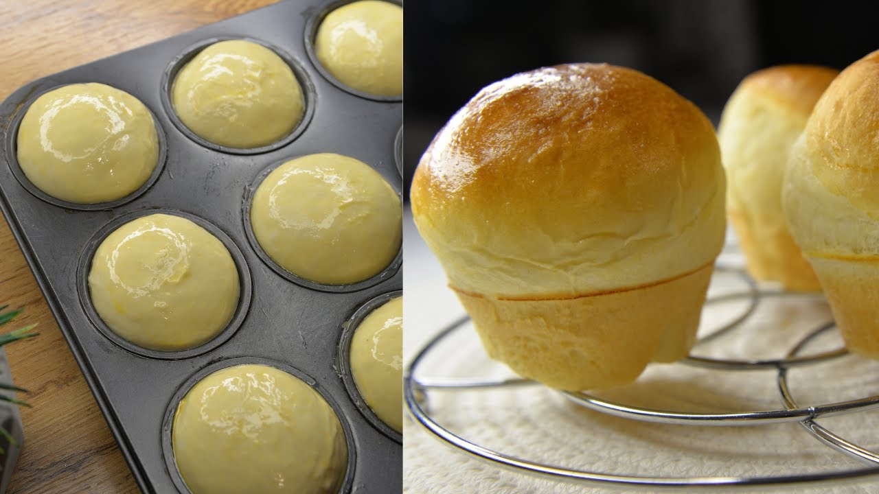 Muffin-Tin Bread Soft Bread Recipe - YouTube