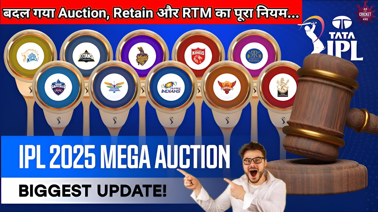 IPL 2025 Mega Auction All Rules Full Explained || IPL 2025 New ...