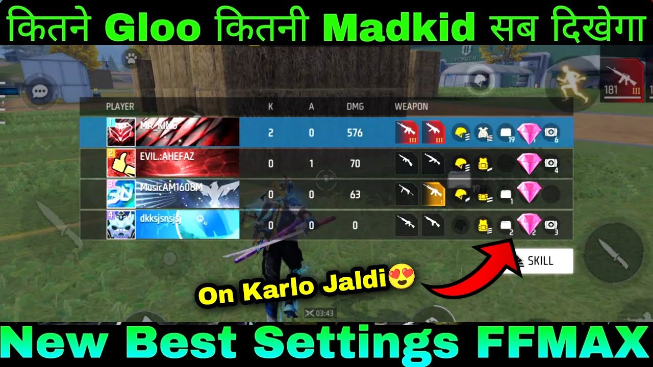 How To See Teammates Loot In Free Fire | Br Scoreboard Setting Full ...