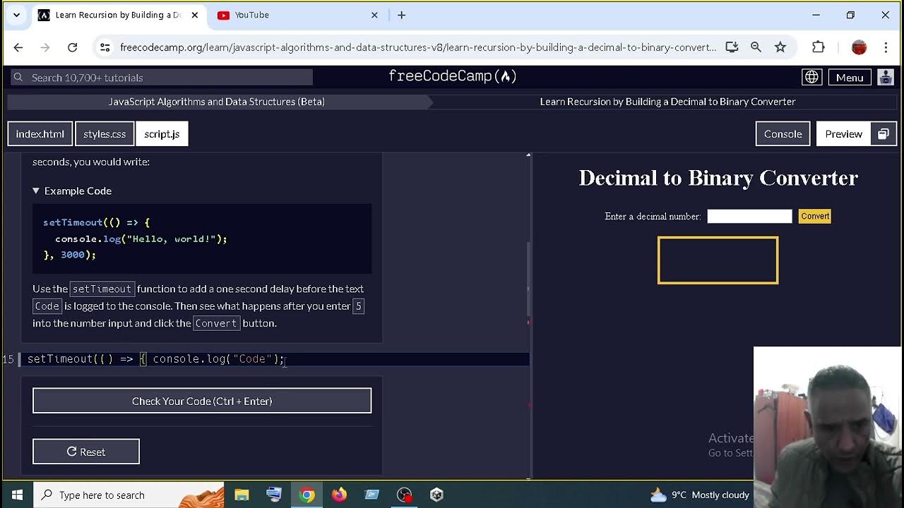Learn Recursion by Building a Decimal to Binary Converter step 80 - YouTube