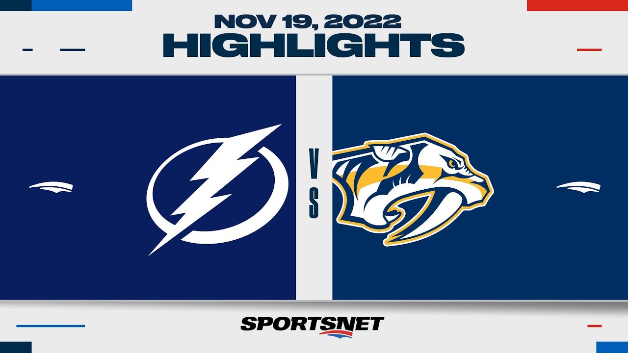 NHL Highlights | Lightning vs. Predators - November 19, 2022 - YouTube