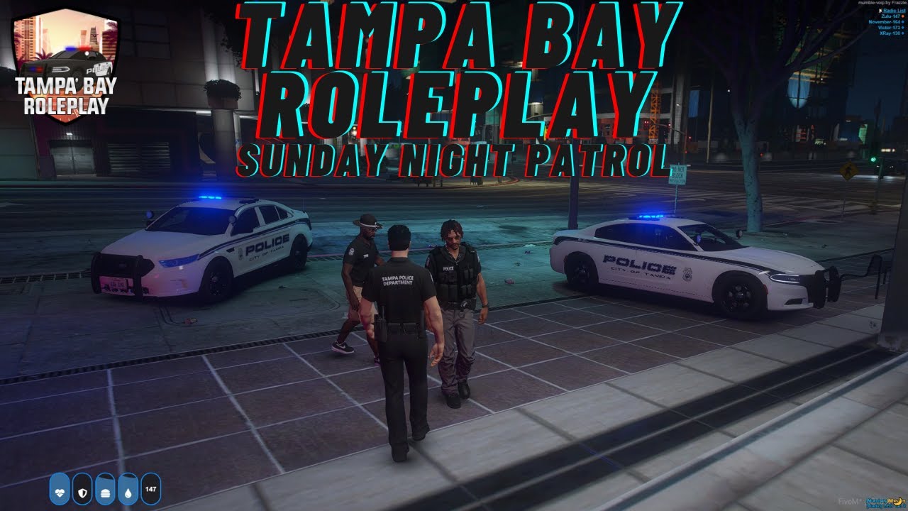 GTA V FiveM Roleplay | TAMPA BAY ROLEPLAY | SUNDAY NIGHT PATROL! - YouTube